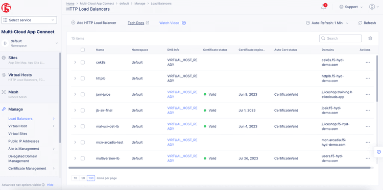 HTTP Load Balancer | F5 Distributed Cloud Technical Knowledge