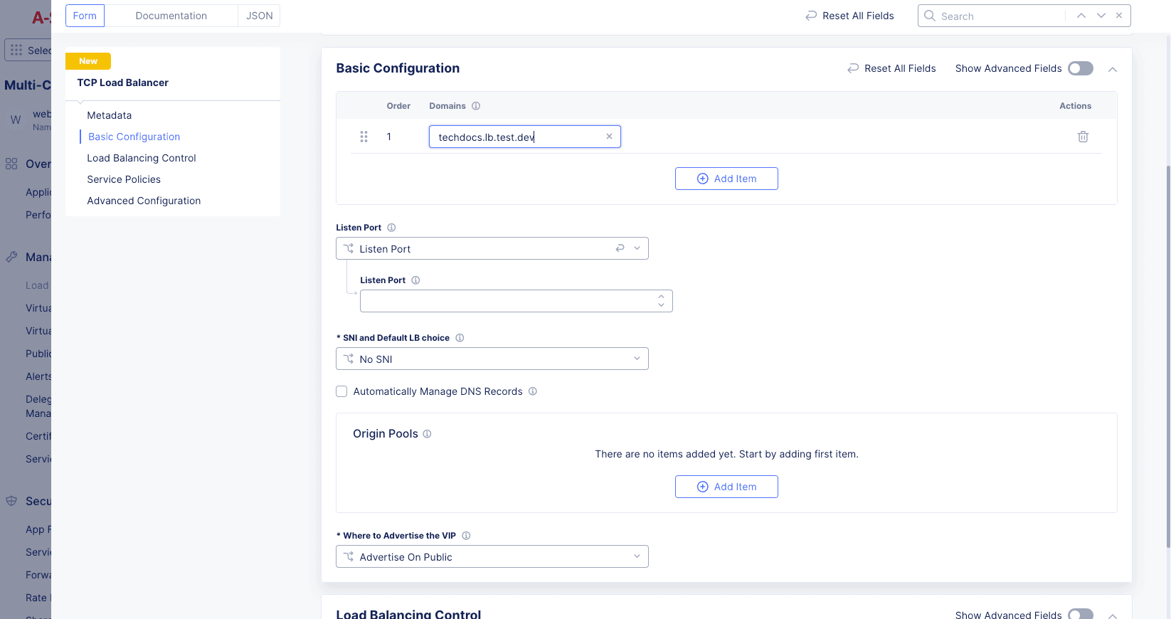 TCP Load Balancer | F5 Distributed Cloud Technical Knowledge