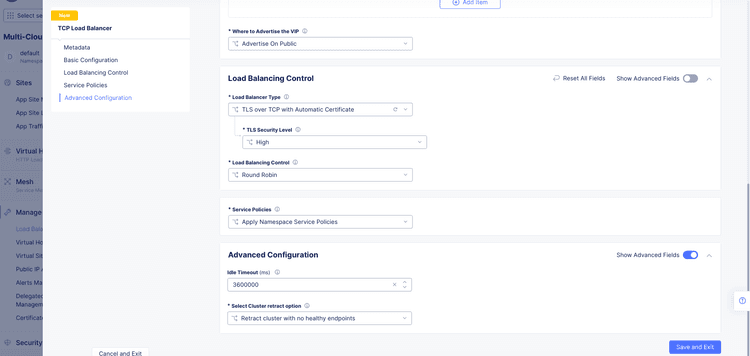 TCP Load Balancer | F5 Distributed Cloud Technical Knowledge