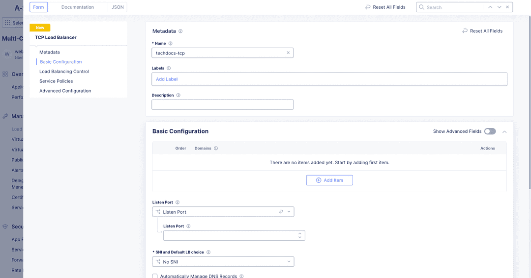 Tcp Load Balancer F5 Distributed Cloud Technical Knowledge