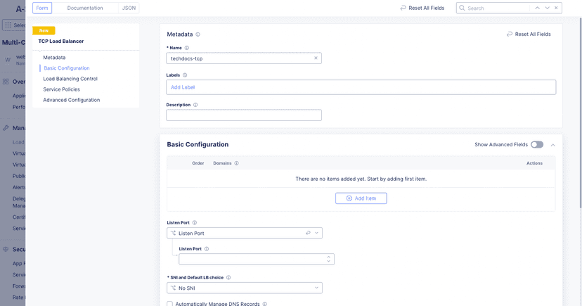 TCP Load Balancer | F5 Distributed Cloud Technical Knowledge