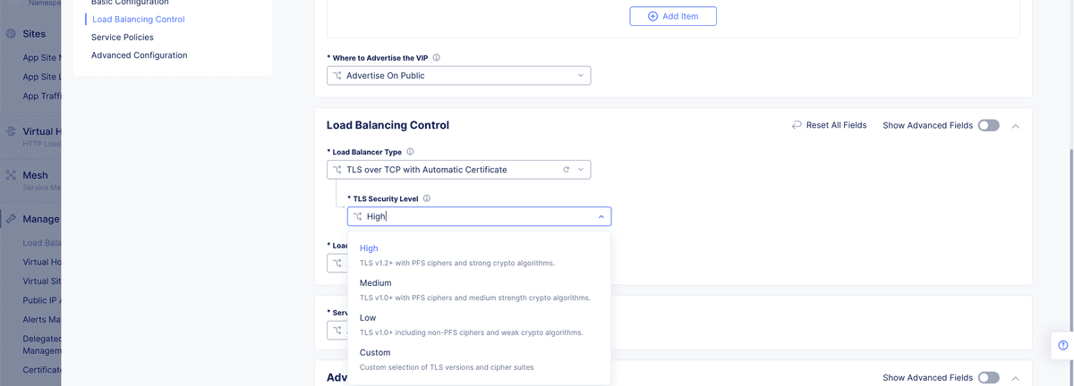 TCP Load Balancer | F5 Distributed Cloud Technical Knowledge