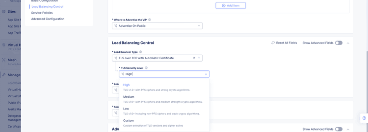 TCP Load Balancer | F5 Distributed Cloud Technical Knowledge