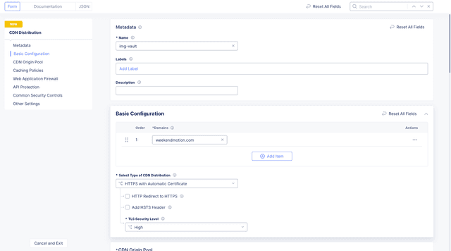 Configure CDN Distribution | F5 Distributed Cloud Technical Knowledge