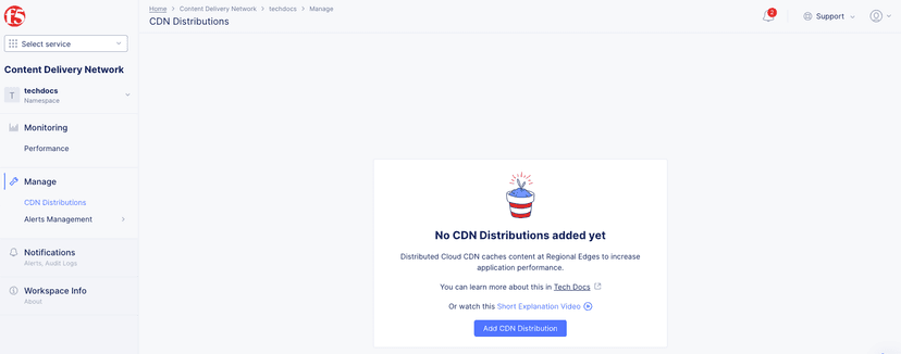 Configure CDN Distribution | F5 Distributed Cloud Technical Knowledge