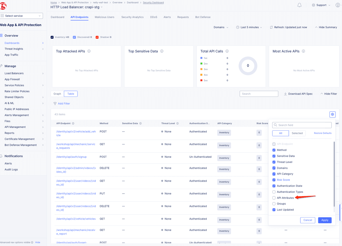 API Endpoint Discovery and Schema Learning | F5 Distributed Cloud ...