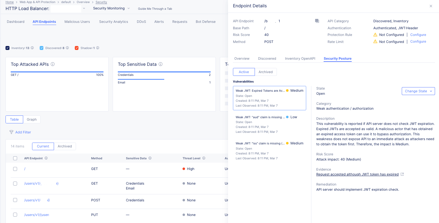 API Endpoint Discovery and Schema Learning | F5 Distributed Cloud ...