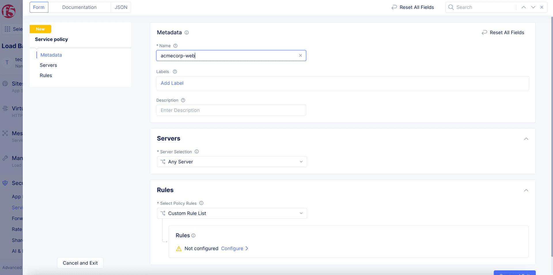 Service Policy | F5 Distributed Cloud Technical Knowledge