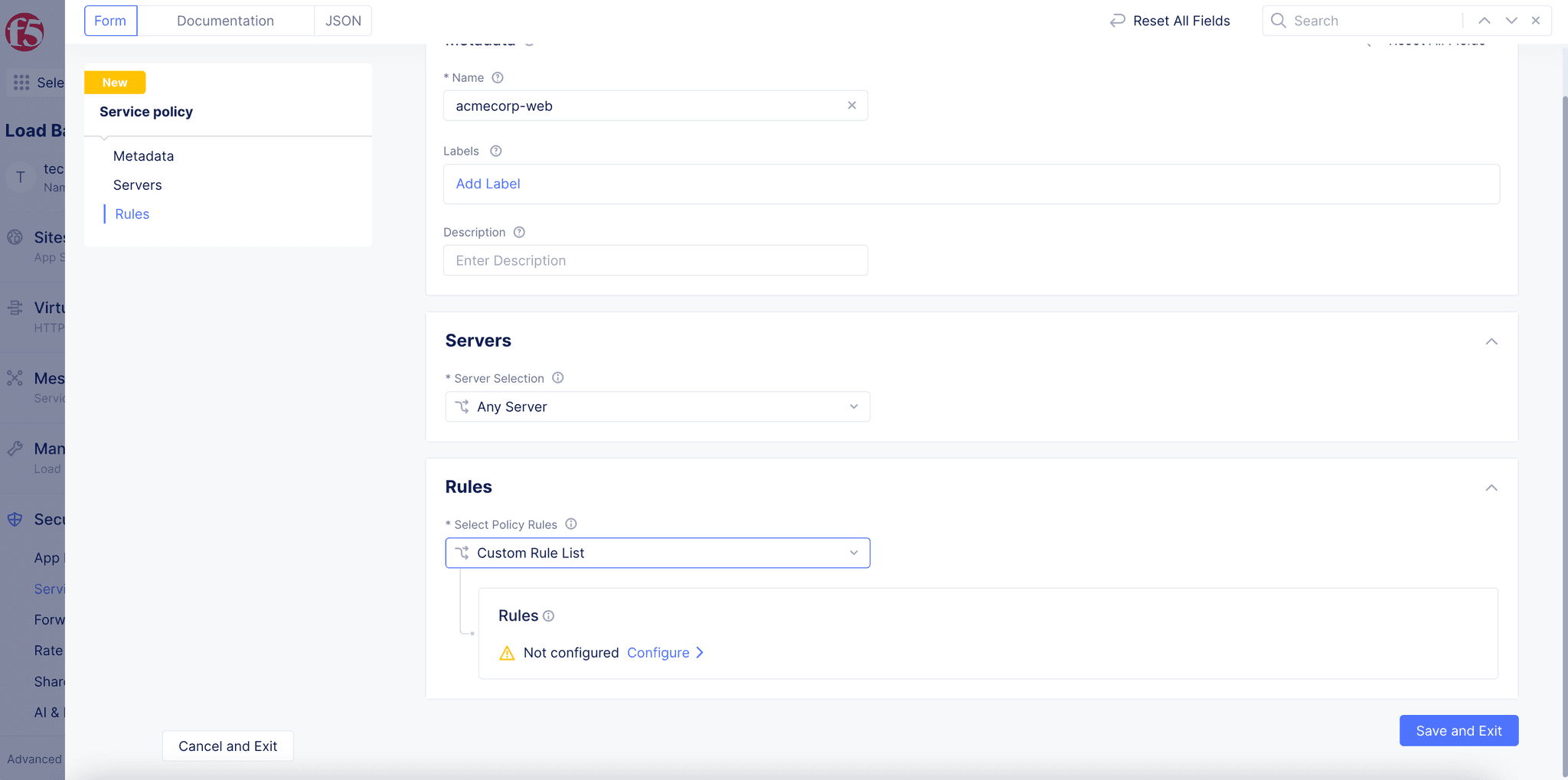 Service Policy | F5 Distributed Cloud Technical Knowledge