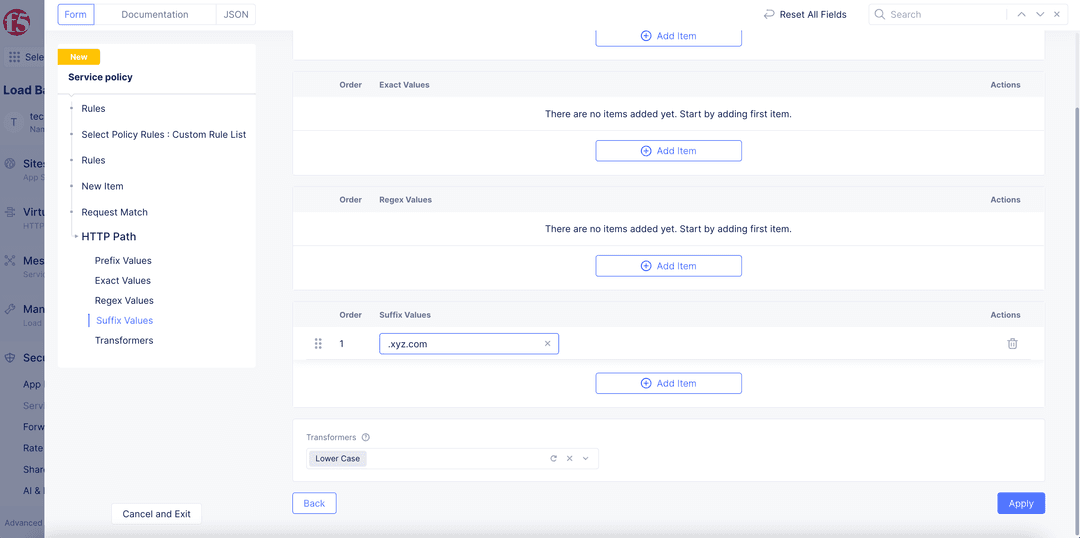 Service Policy | F5 Distributed Cloud Technical Knowledge