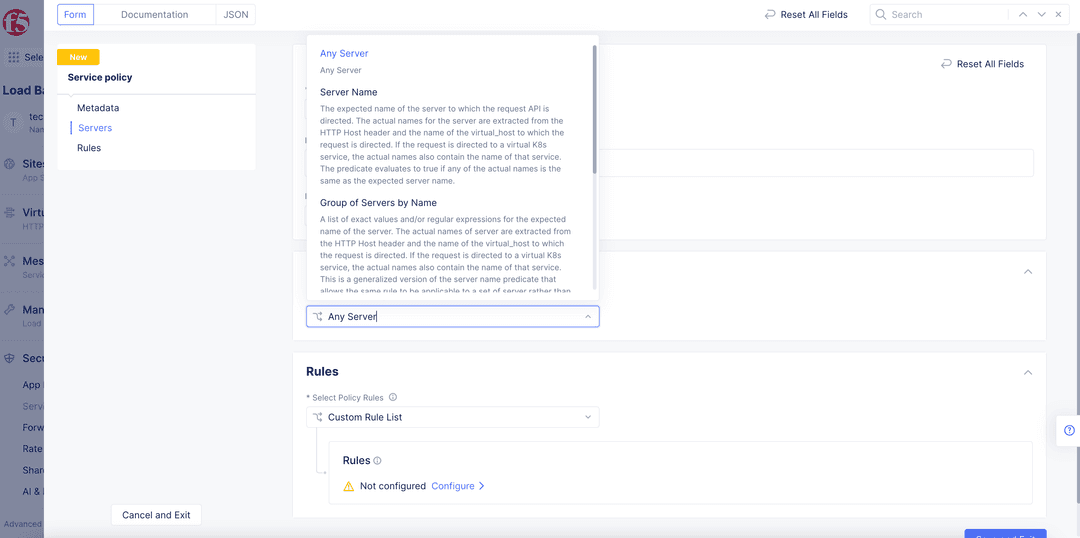 Service Policy | F5 Distributed Cloud Technical Knowledge