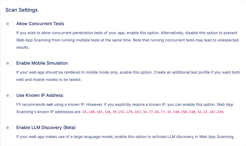 LLM Discovery and Testing in Web App Scanning | F5 Distributed Cloud ...